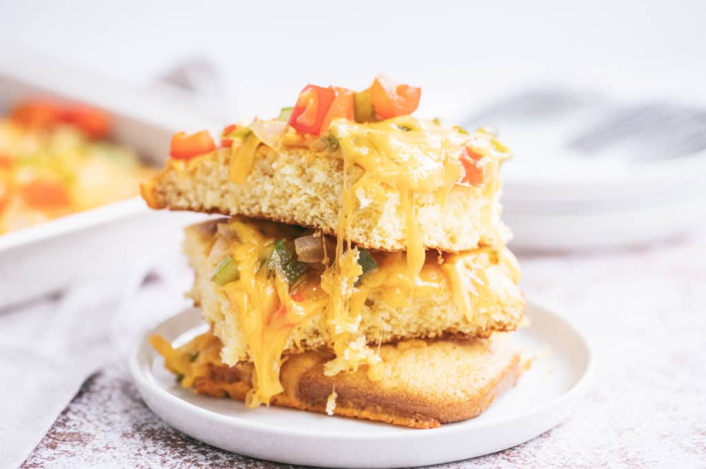 Cheddar Cornbread Squares | Savor Recipes